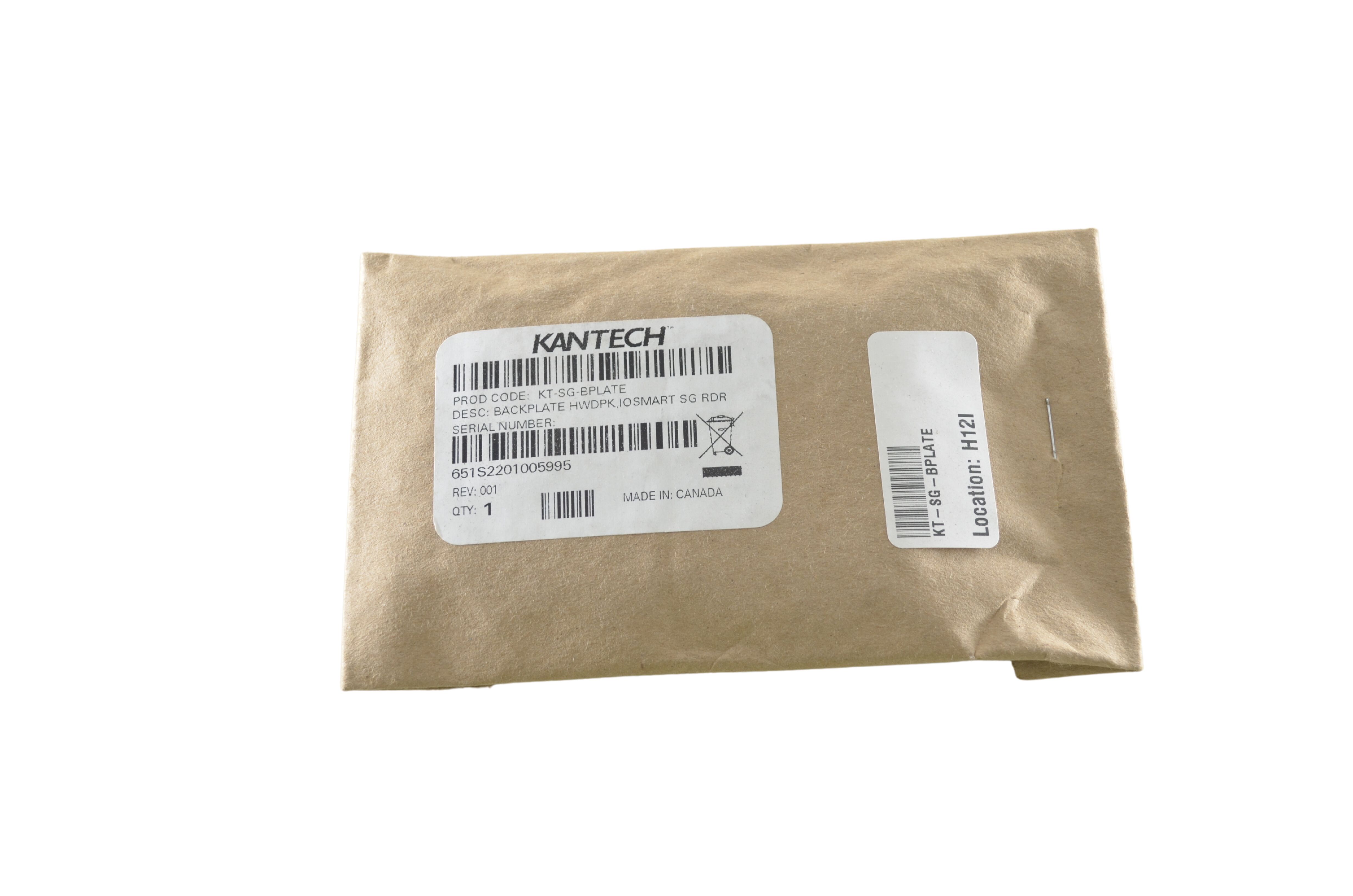 KT-SG-BPLATE Kantech Replacement Back Plate for ioSmart Single Gang ...